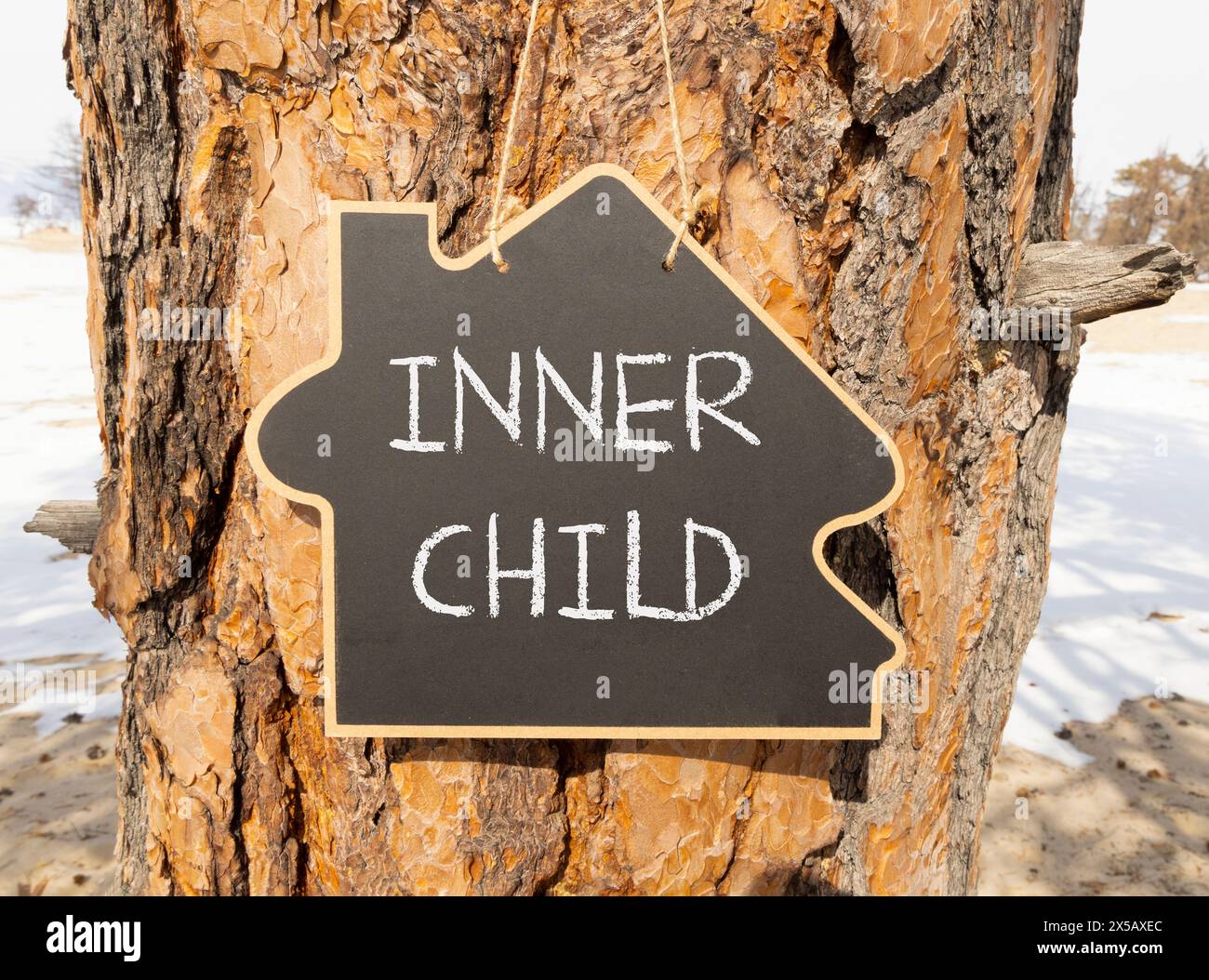 Inner child symbol. Concept words Inner child on beautiful black house ...
