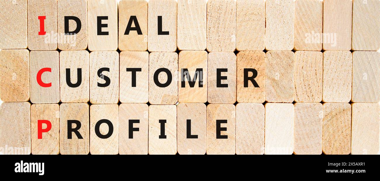 ICP ideal customer profile symbol. Concept words ICP ideal customer ...