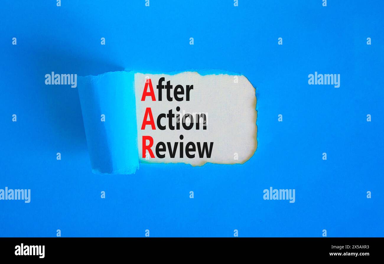 AAR After action review symbol. Concept words AAR After action review ...