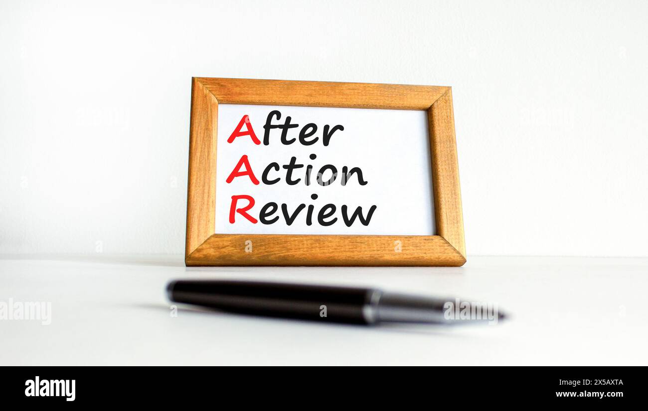 AAR After action review symbol. Concept words AAR After action review ...