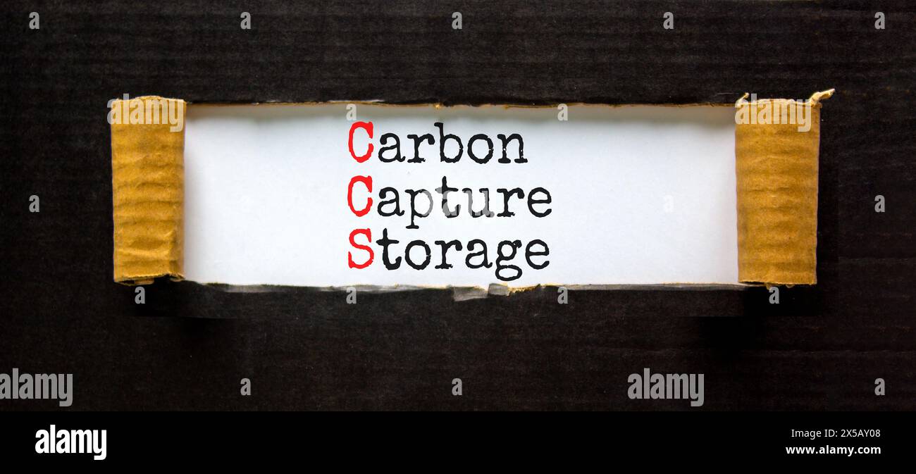 CCS Carbon capture storage symbol. Concept words CCS Carbon capture ...