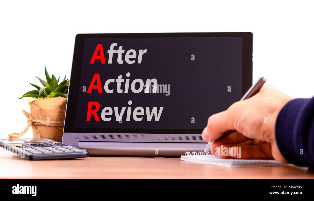 AAR After action review symbol. Concept words AAR After action review ...