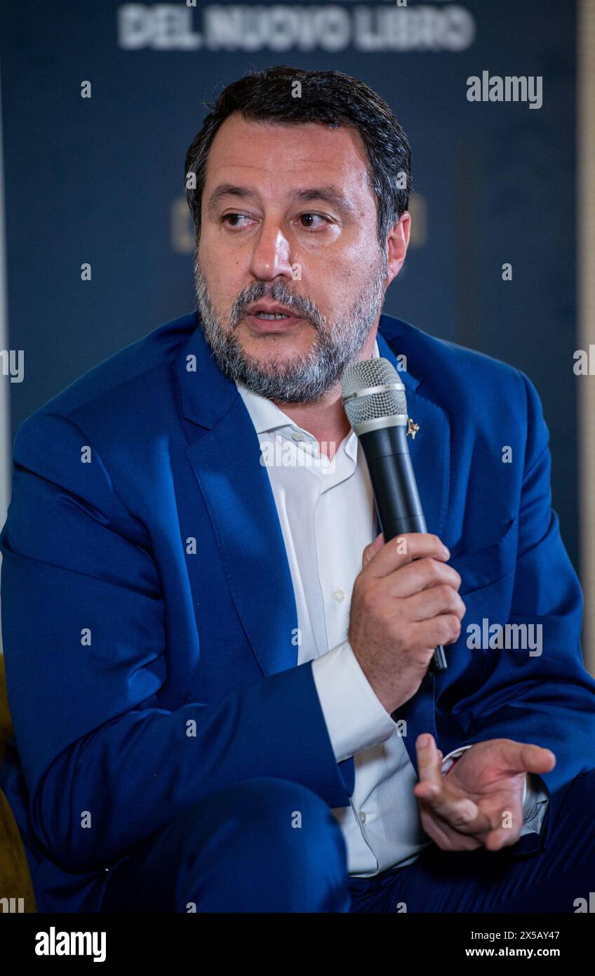 Roma, Italia. 08th May, 2024. Presentazione del libro di Matteo Salvini ...