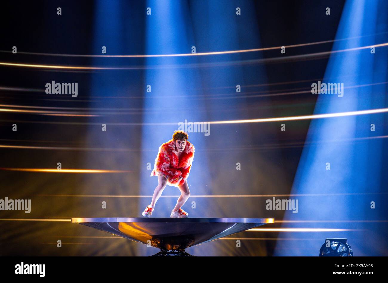 08 May 2024, Sweden, Malmö: Nemo from Switzerland with the song "The ...