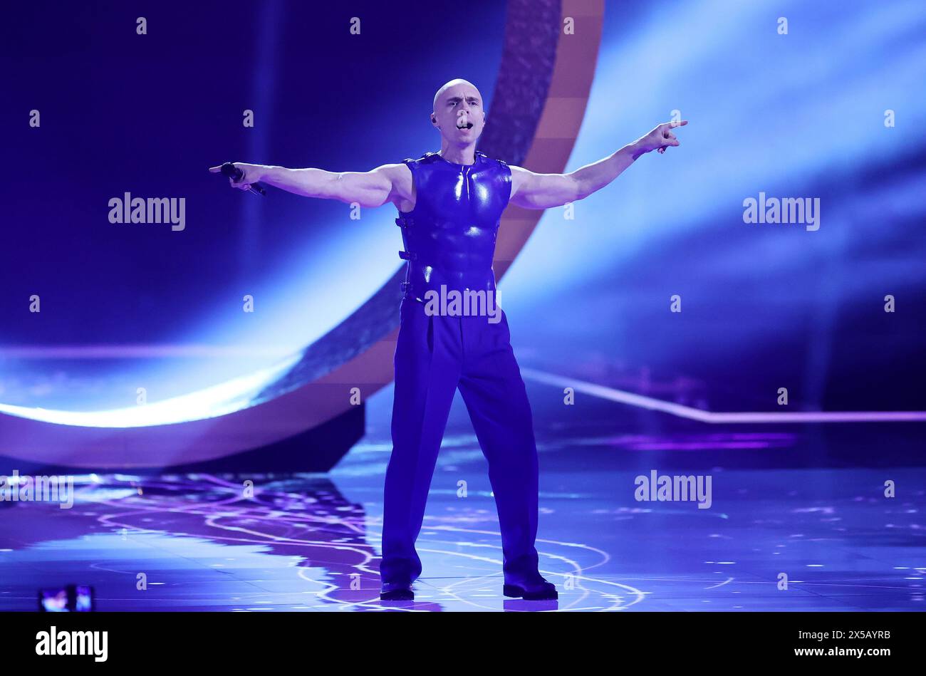 Malmo, Sweden. 08th May, 2024. Dons represents Latvia performs during ...