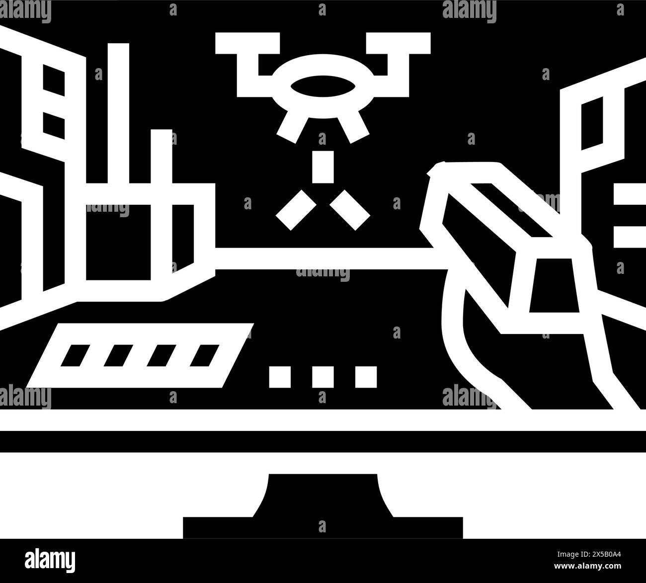 cyberpunk game glyph icon vector illustration Stock Vector Image & Art ...