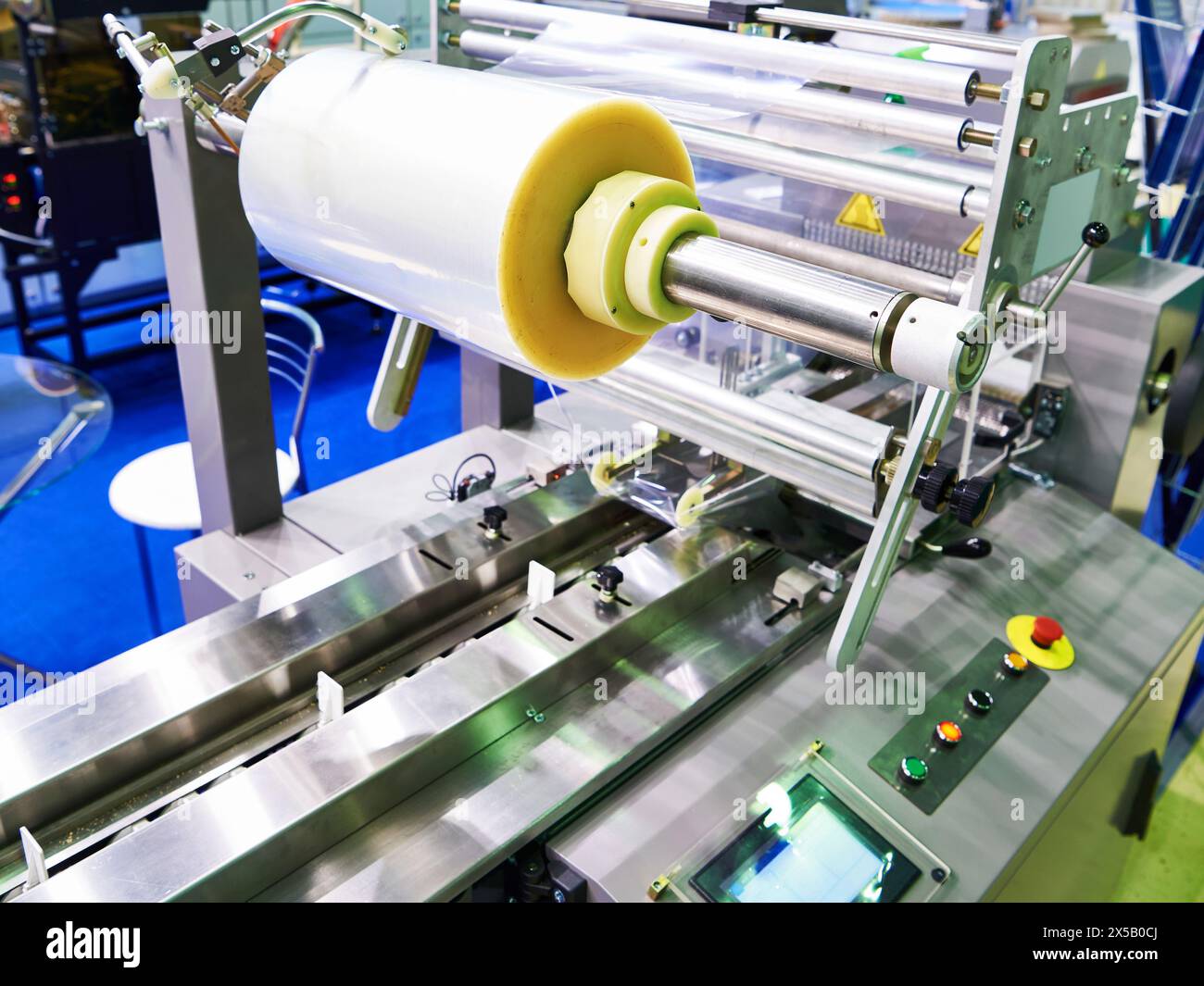Packaging equipment for the food industry at the exhibition Stock Photo ...