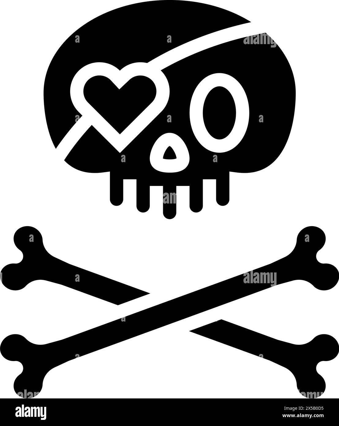 emotional hardcore emo core glyph icon vector illustration Stock Vector ...