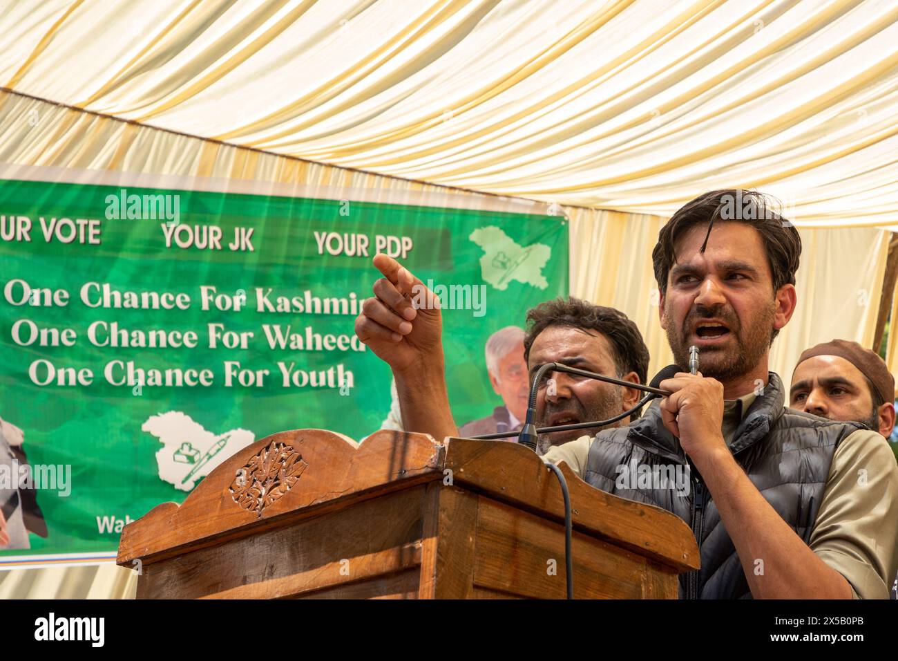 Budgam, India. 08th May, 2024. Jammu and Kashmir Peoples Democratic ...