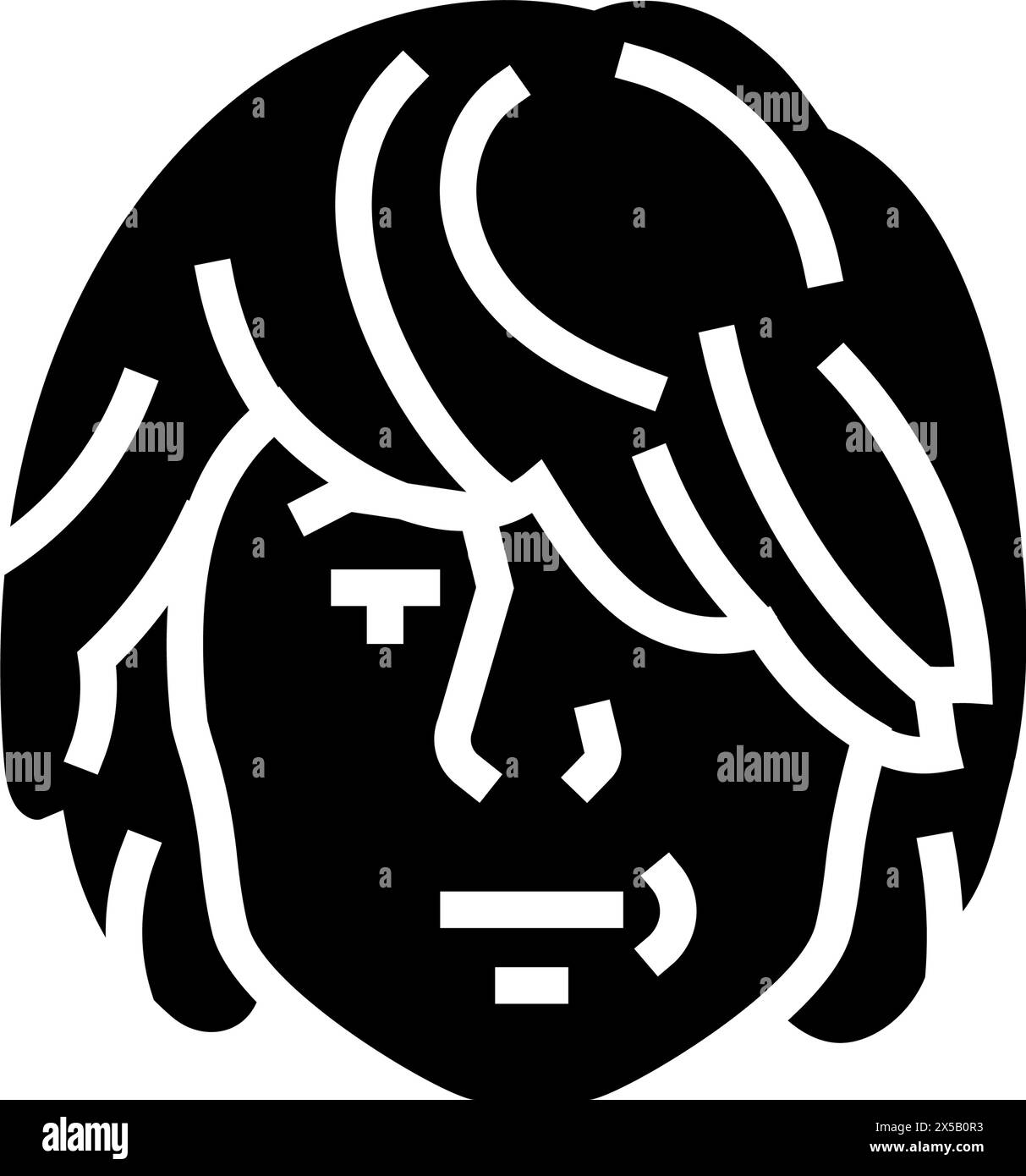 male emo avatar glyph icon vector illustration Stock Vector Image & Art ...
