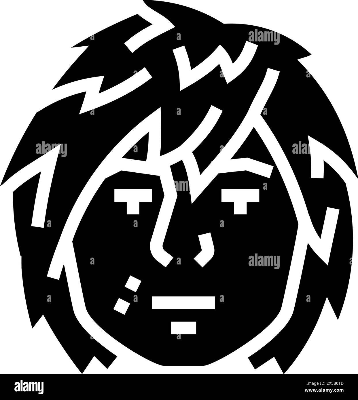 emo male avatar glyph icon vector illustration Stock Vector Image & Art ...