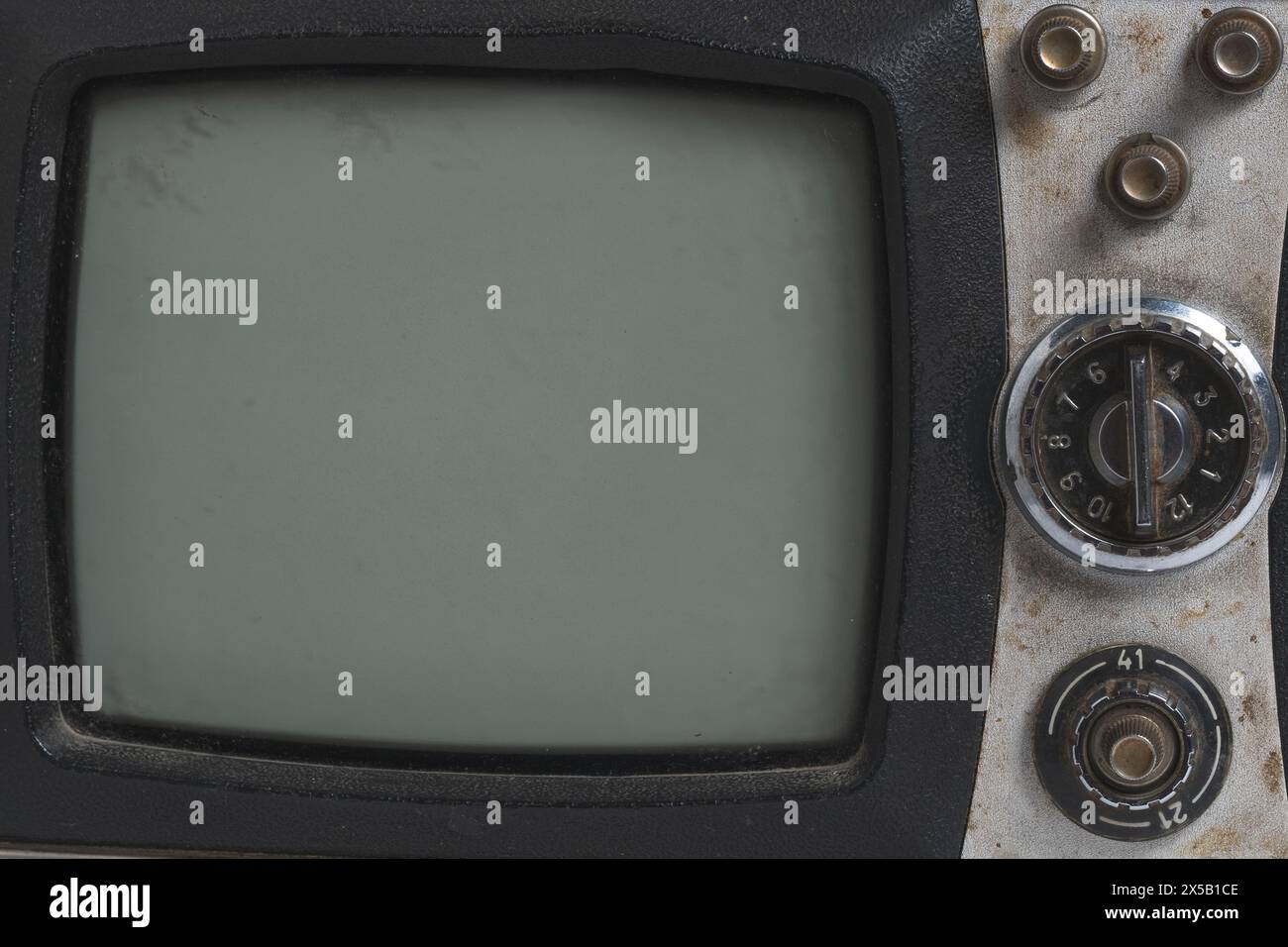 Old vintage analog TV set with blank screen for your text or image ... Old vintage analog TV set with blank screen for your text or image ...