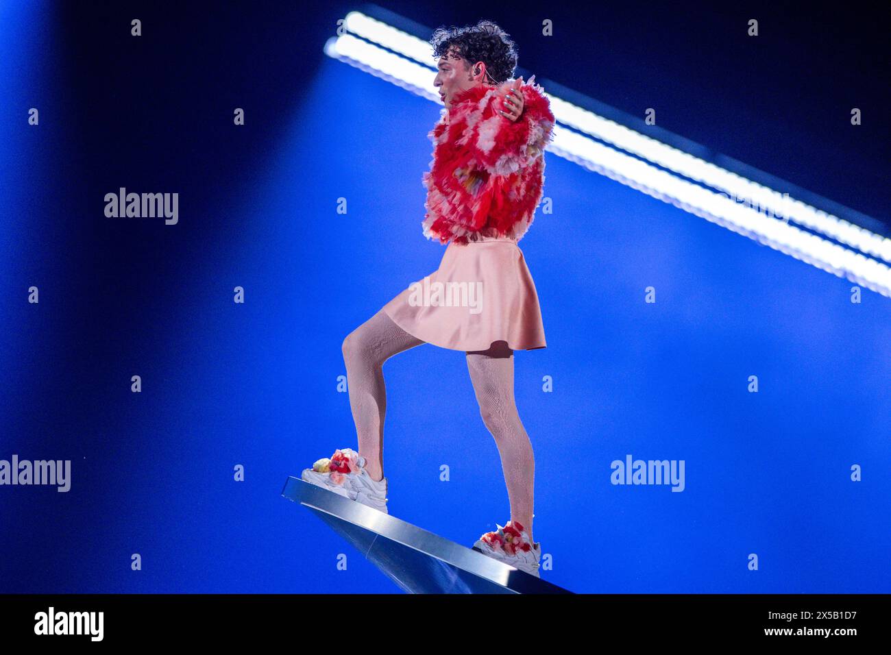 08 May 2024, Sweden, Malmö: Nemo from Switzerland with the song "The ...