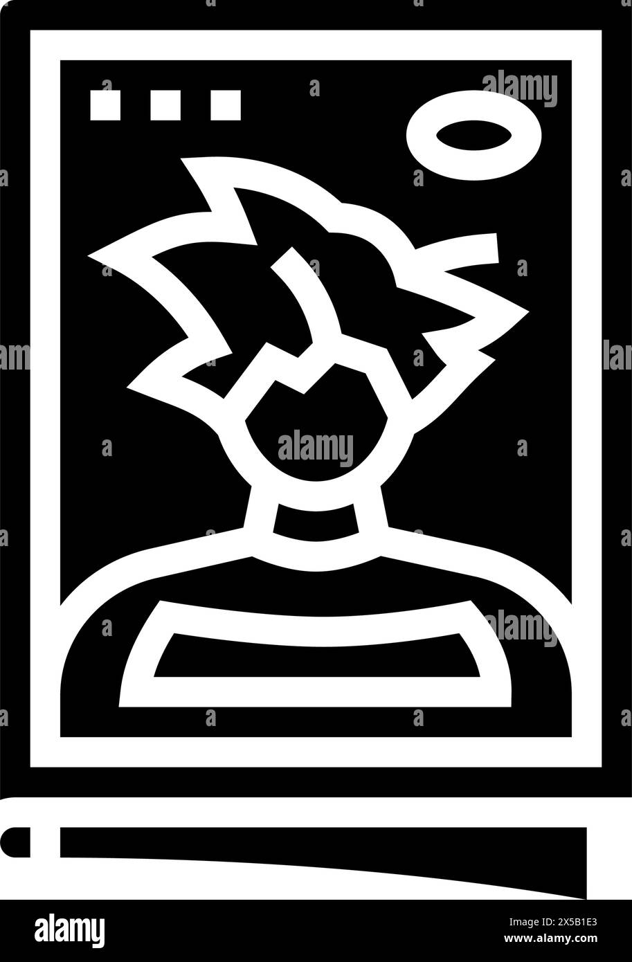 manga kawaii glyph icon vector illustration Stock Vector Image & Art ...