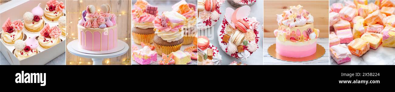 Pastries desserts sweets collage hi-res stock photography and images ...