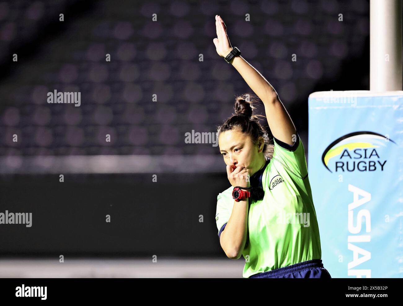 FILE PHOTO: Ano Kuwai of Japan referees at the sevens rugby match in ...