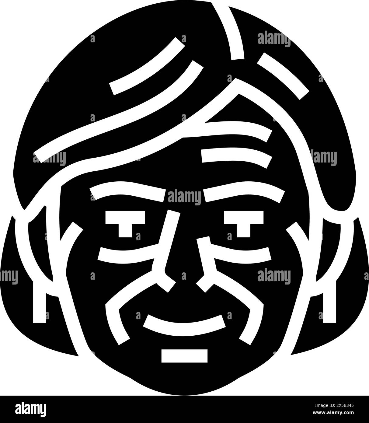 old woman avatar glyph icon vector illustration Stock Vector Image ...