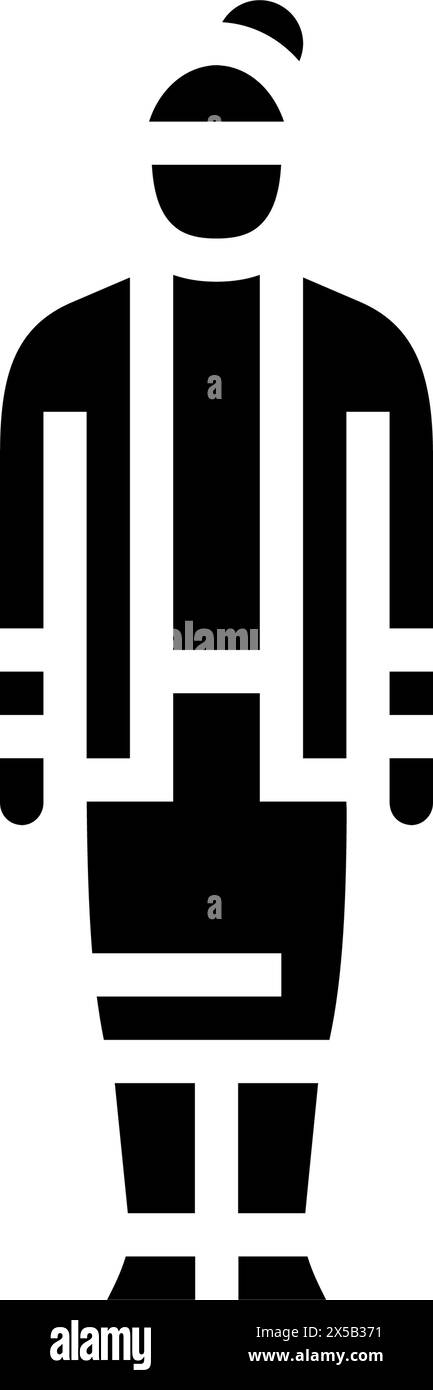 elderly old woman glyph icon vector illustration Stock Vector Image ...