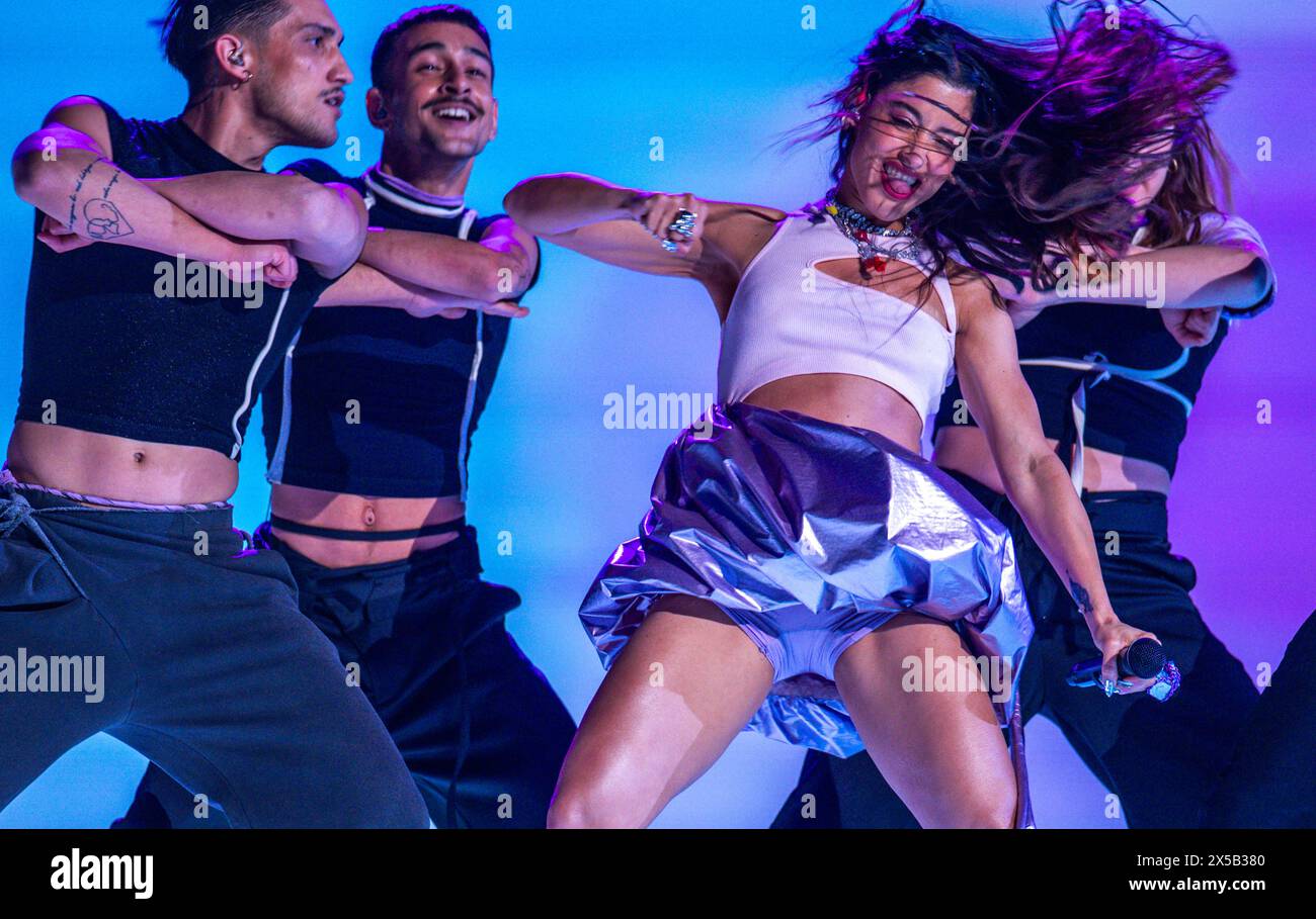 08 May 2024, Sweden, Malmö: Marina Satti from Greece with the song ...