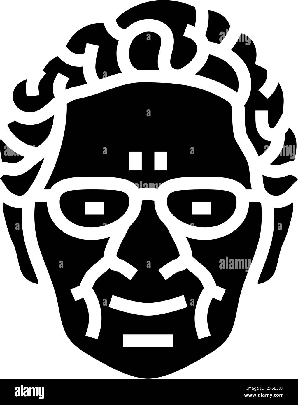 senior old woman avatar glyph icon vector illustration Stock Vector ...