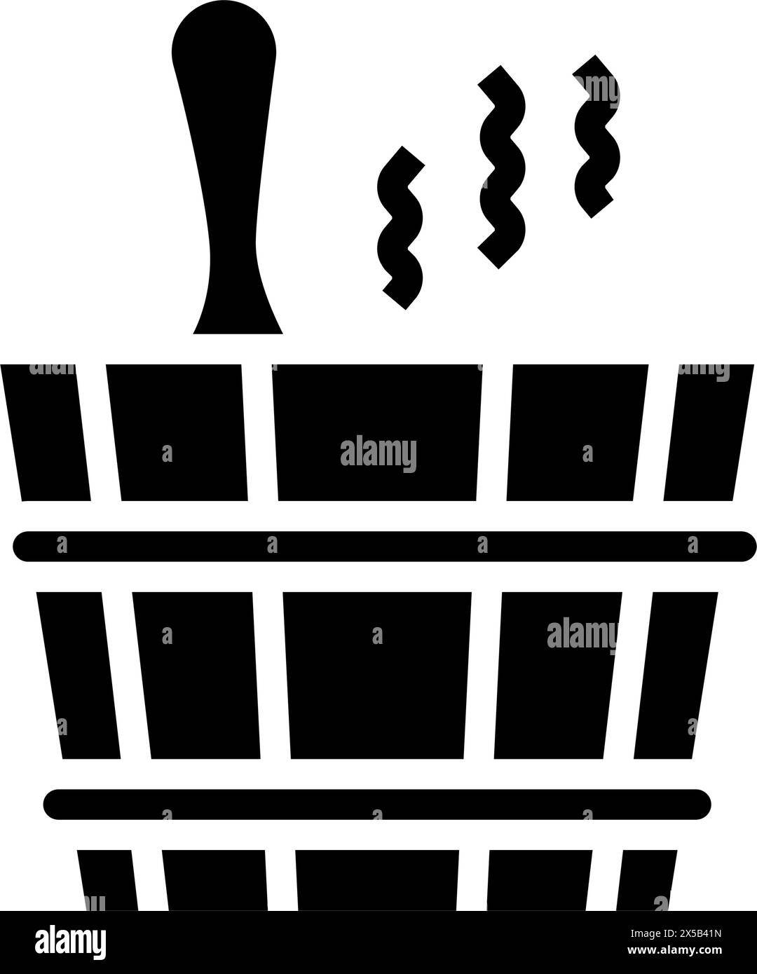 bucket sauna glyph icon vector illustration Stock Vector Image & Art ...