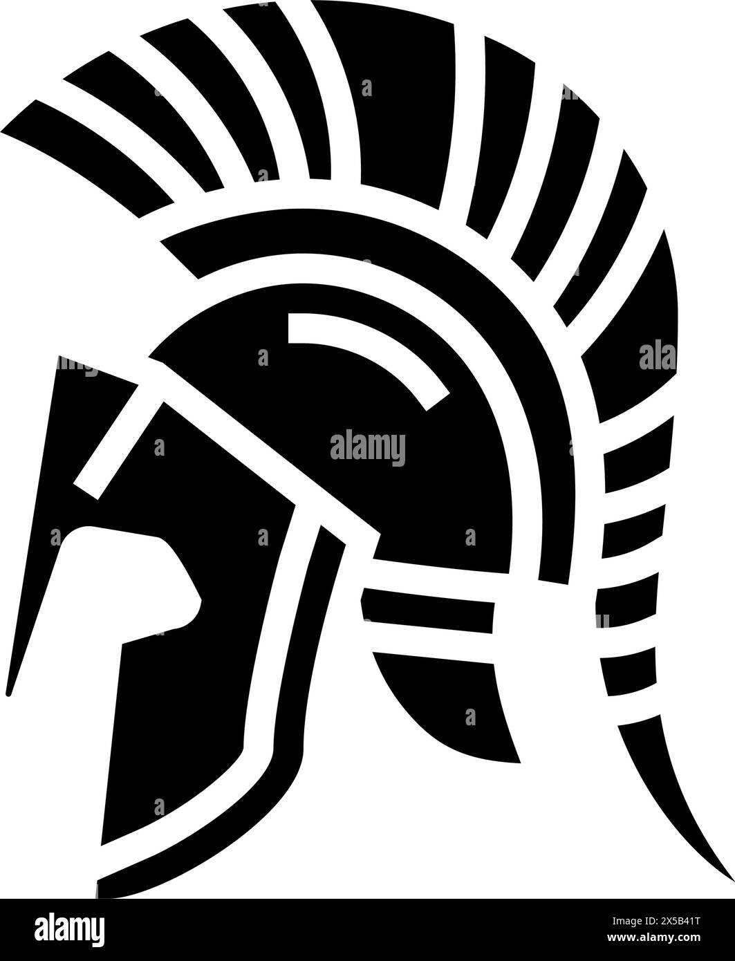 helmet ancient soldier glyph icon vector illustration Stock Vector ...