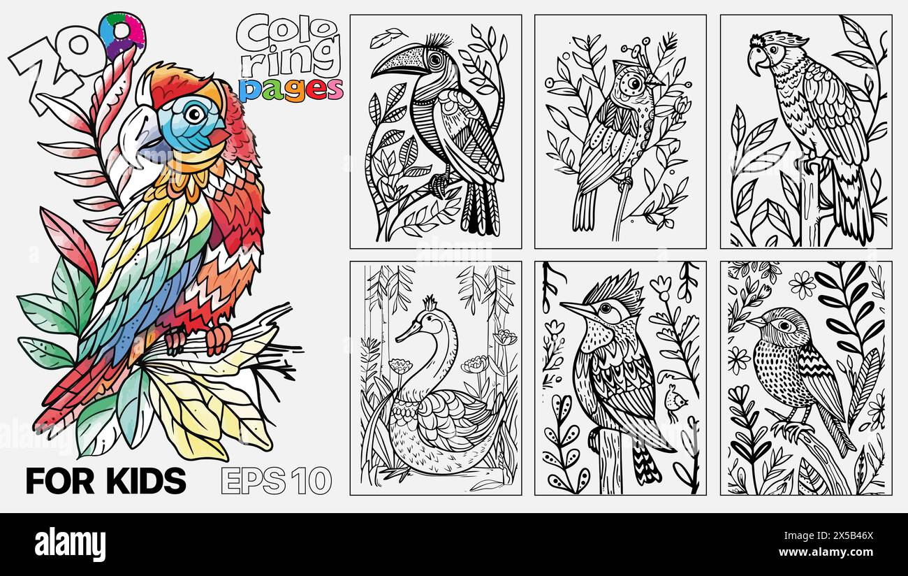 Owl cartoon coloring pages hi-res stock photography and images - Alamy