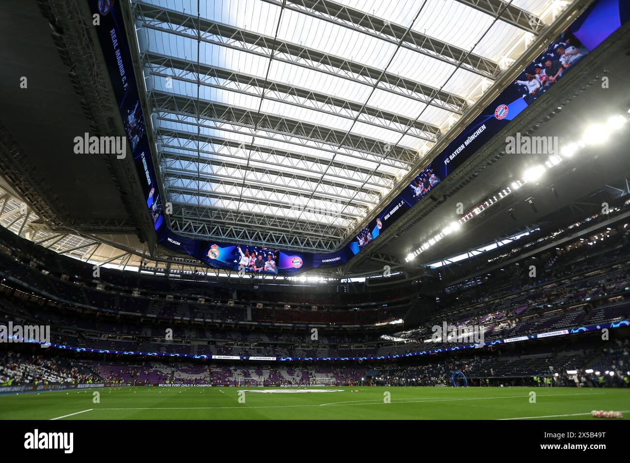 A view inside the stadium before the UEFA Champions League semi-final ...