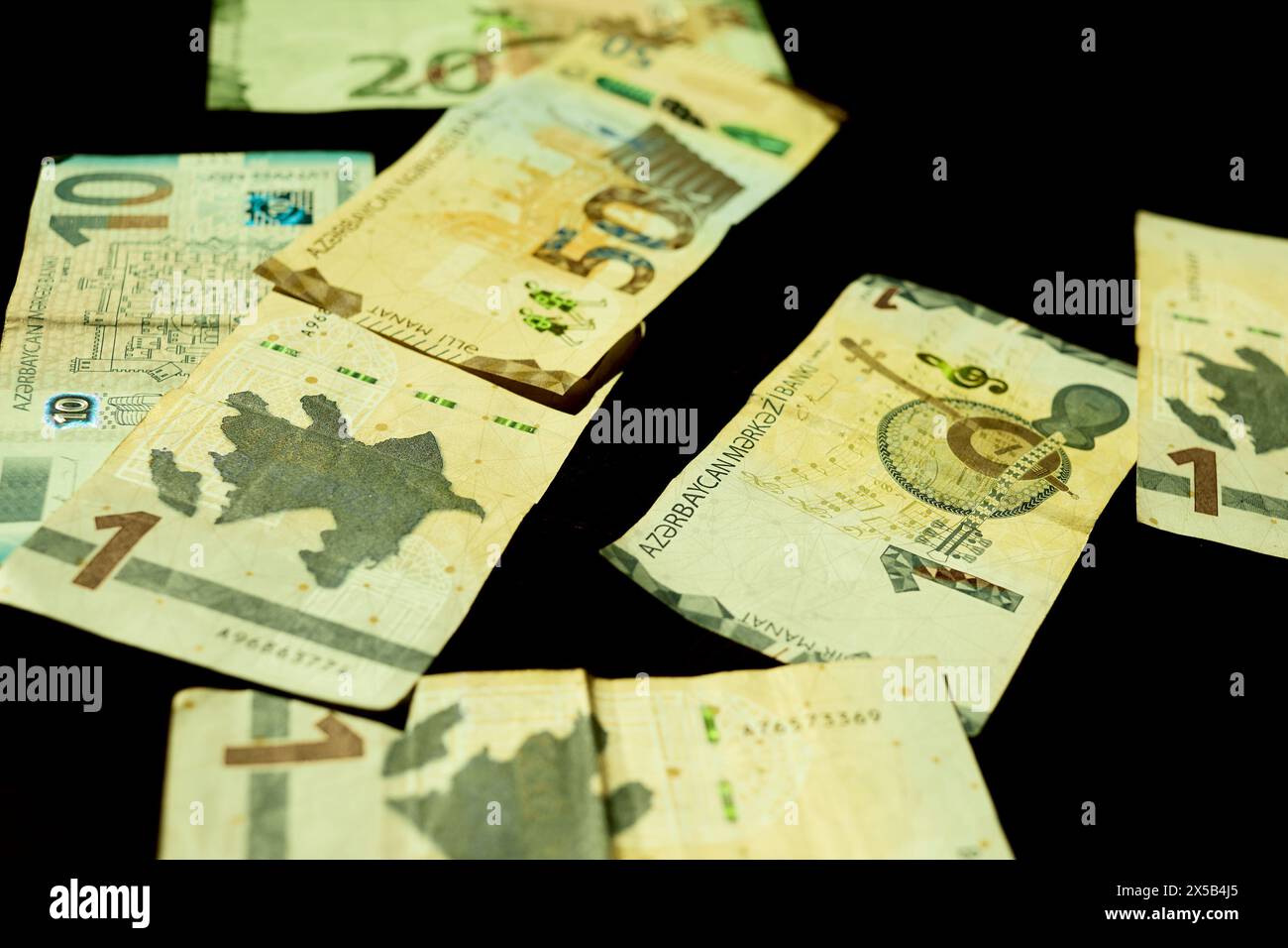 Azerbaijan Currency Manat money background Stock Photo - Alamy