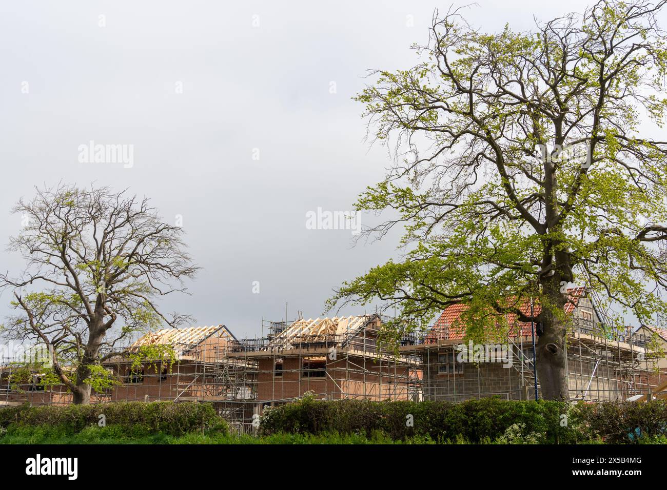 New houses being built. Concept of housing construction, residential ...