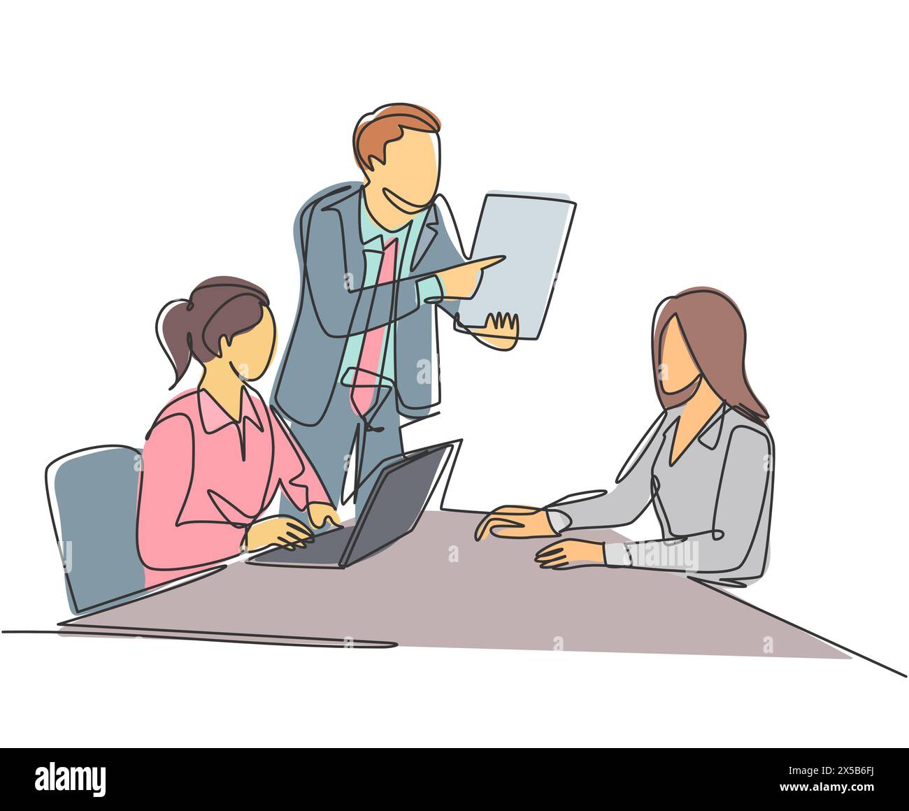 Business laptop showing company Stock Vector Images - Alamy