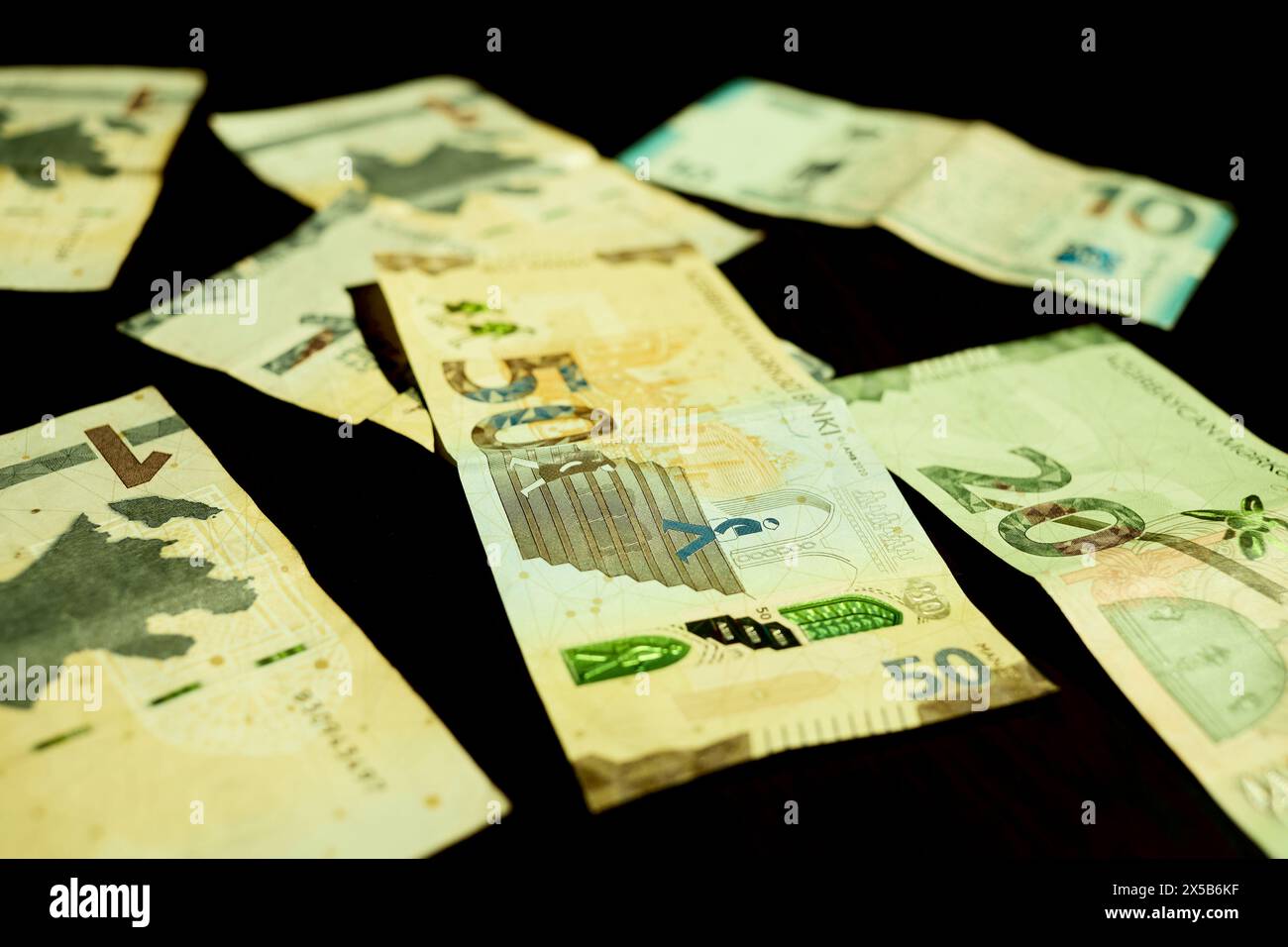 Azerbaijan Currency Manat money background Stock Photo - Alamy