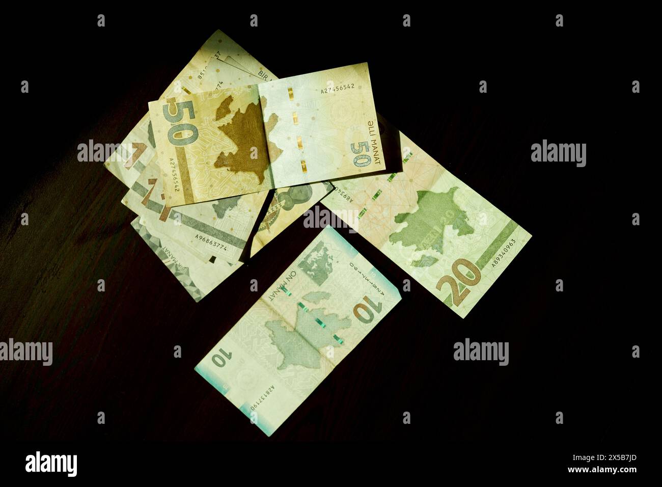 Azerbaijan Currency Manat money background Stock Photo - Alamy