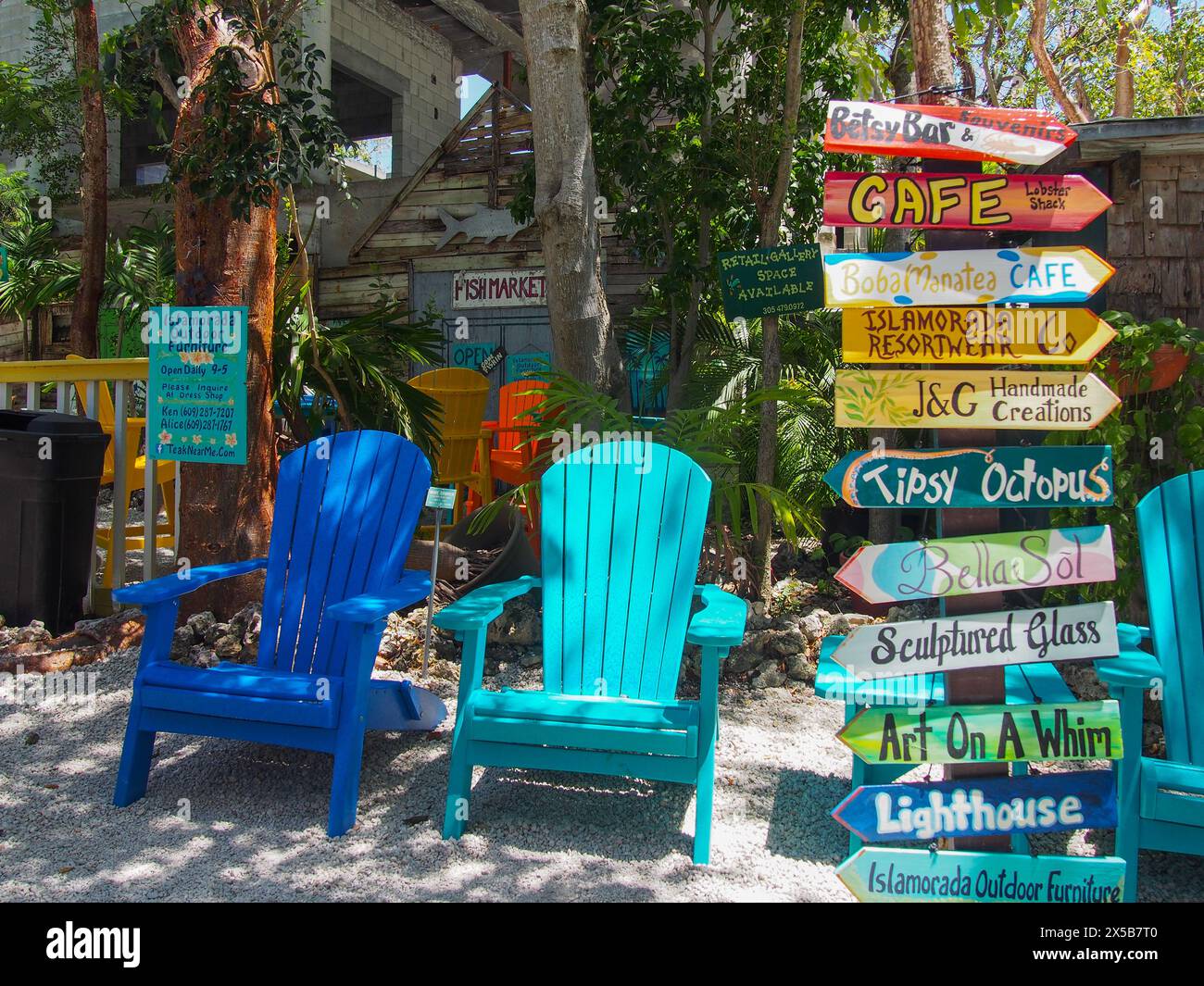 Scene at The Rain Barrel Village tourist stop in Islamorada, FL, USA ...
