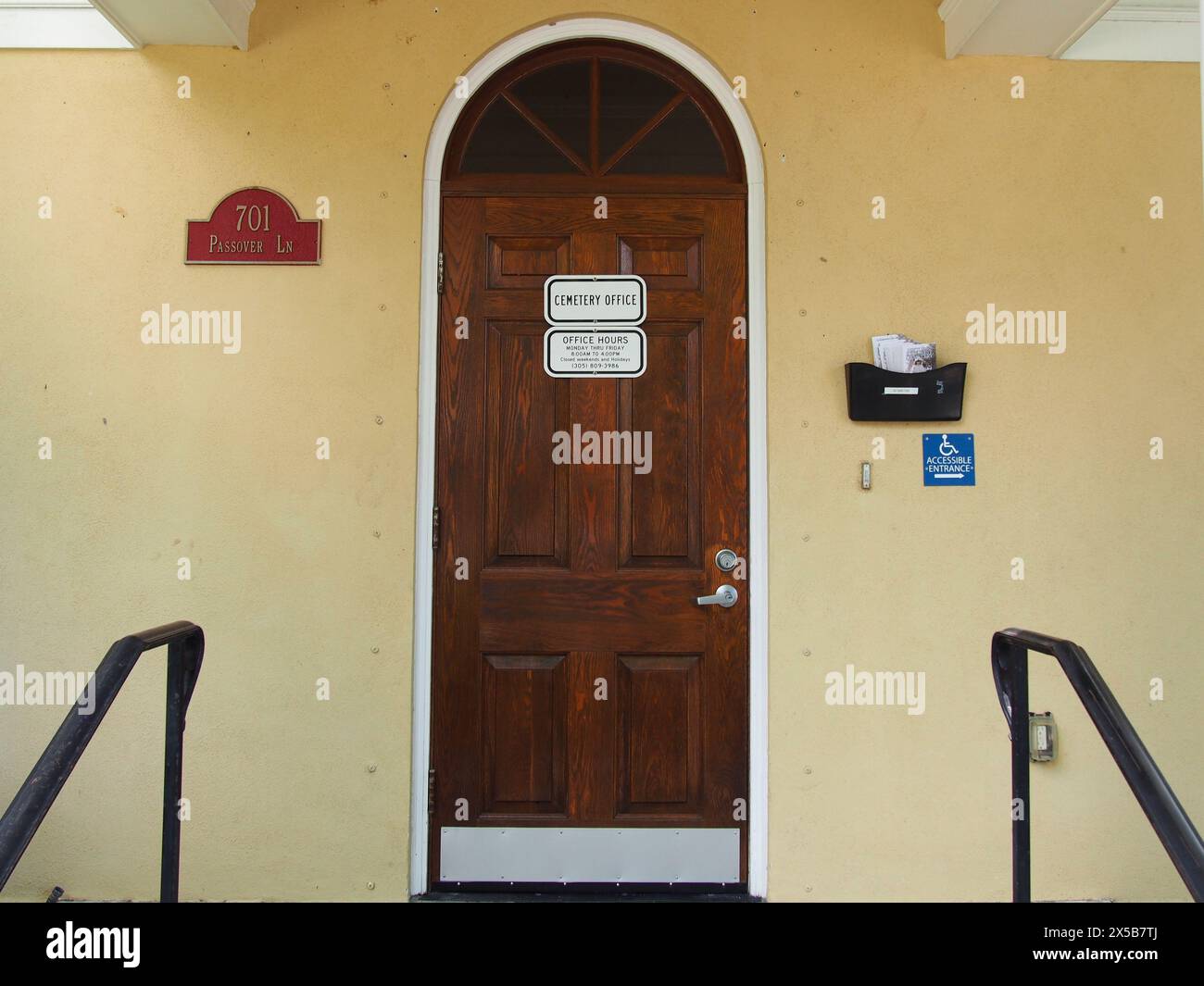 Door to Key West Cemetery Office in Key West, FL, USA, April 16, 2024 ...