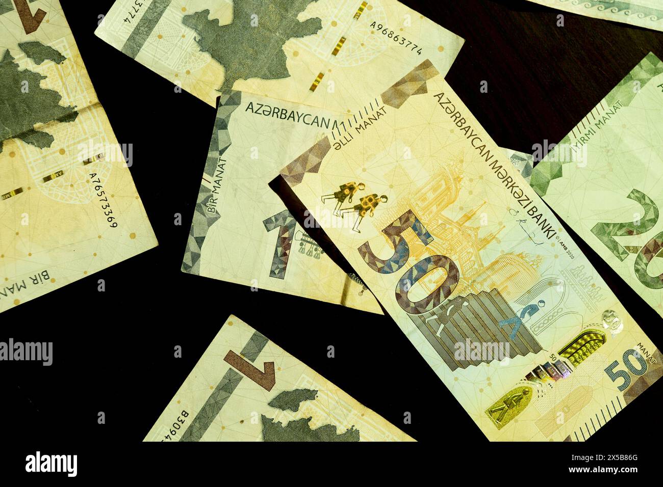 Azerbaijan Currency Manat money background Stock Photo - Alamy