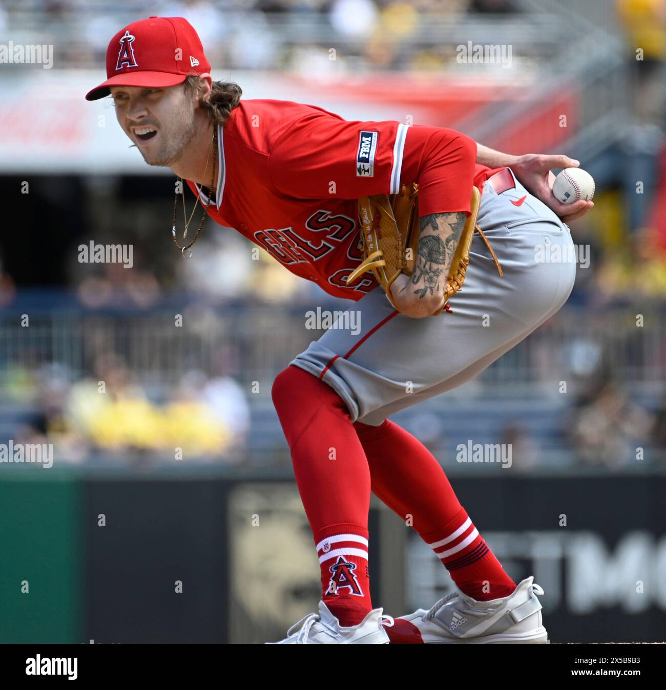 Pittsburgh, United States. 08th May, 2024. Los Angeles Angels pitcher ...