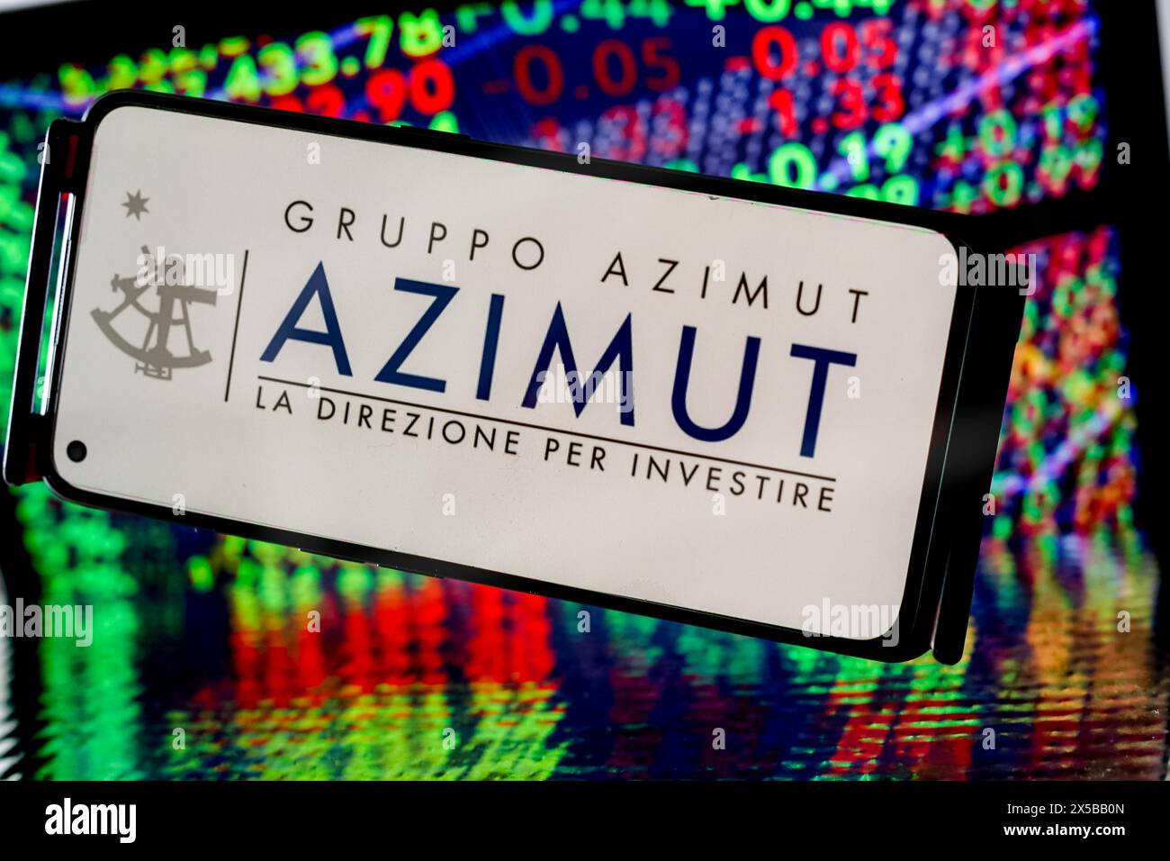 Krakow, Poland. 08th May, 2024. In this photo illustration, the Azimut ...