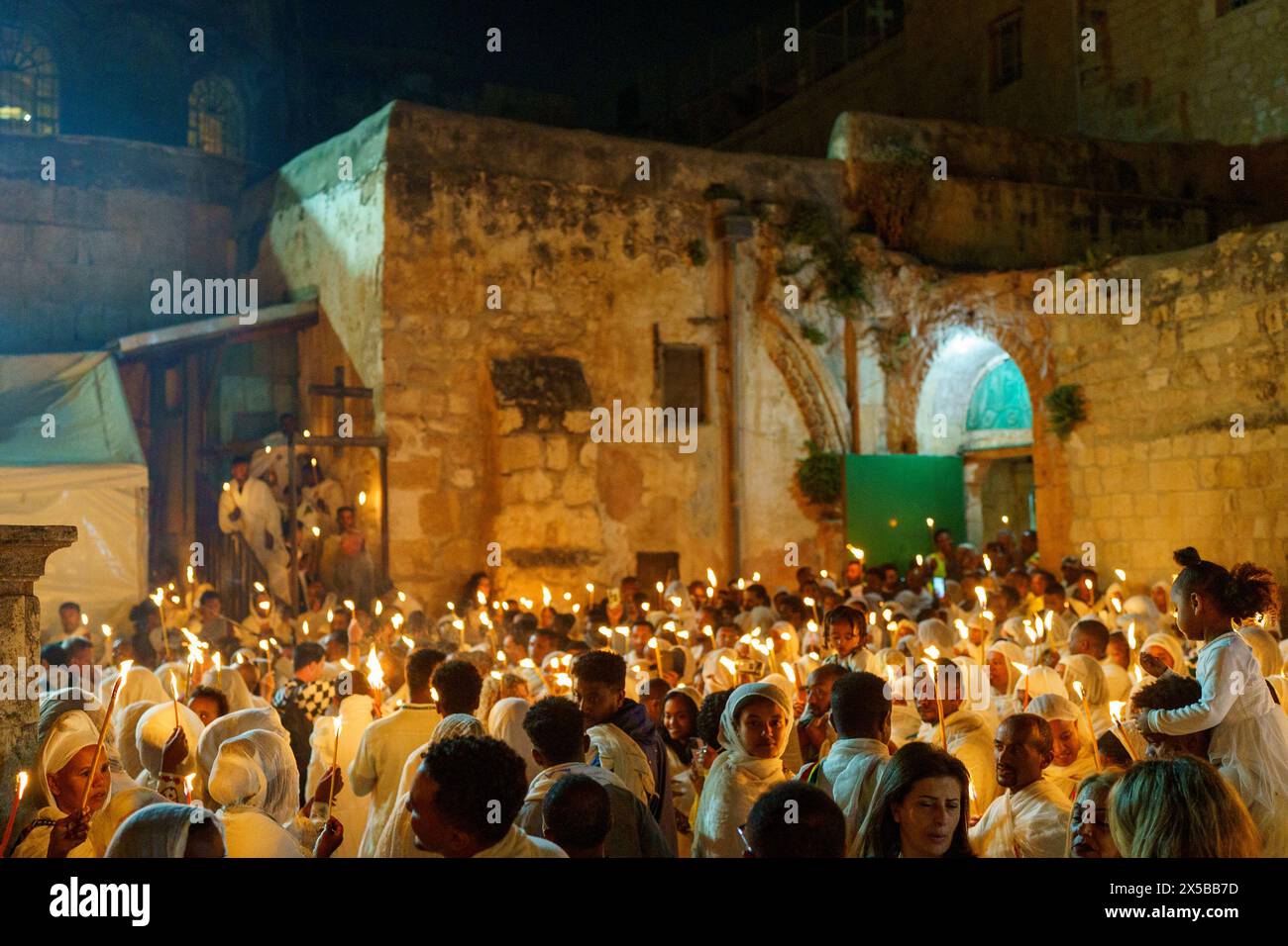 Participants seen during the procession of the Holy Fire Ceremony of ...