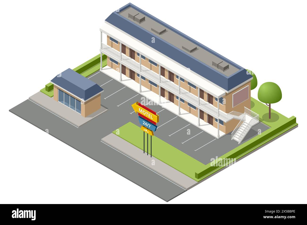 Small hotel exterior Stock Vector Images - Alamy