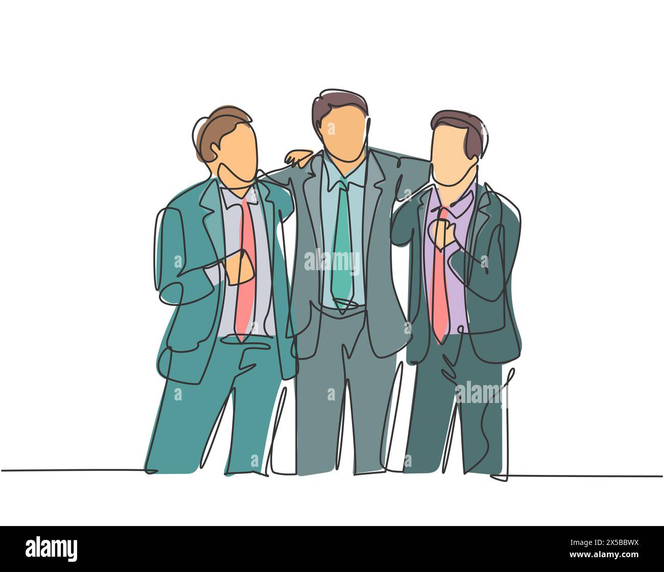 Three young men business Stock Vector Images - Alamy