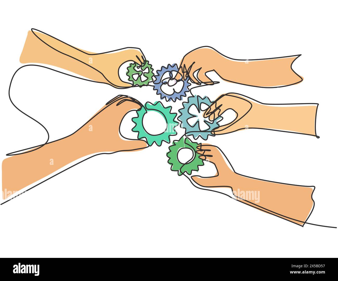 Gesture team Stock Vector Images - Alamy