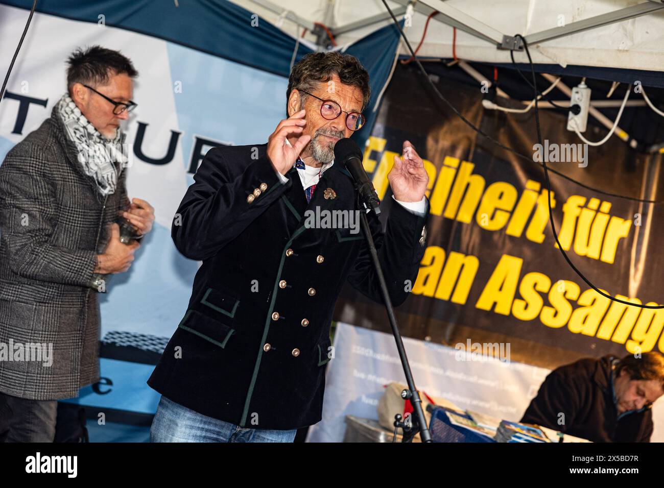 Diether Dehm. Munich Stands Up Demo on the topic Gaza on May 8, 2024 in ...