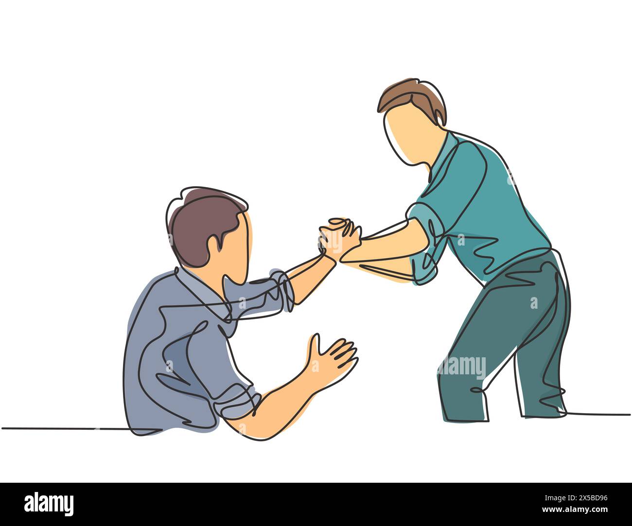 Colleague help Stock Vector Images - Alamy
