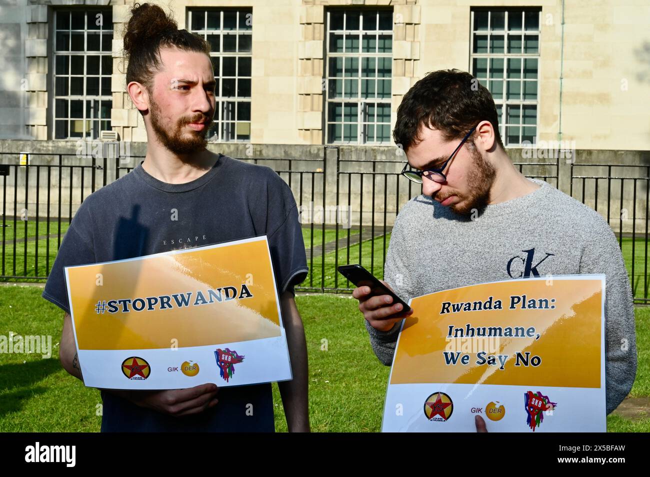London, UK. Activists from "Stop the Raids, Refugees Welcome and ...