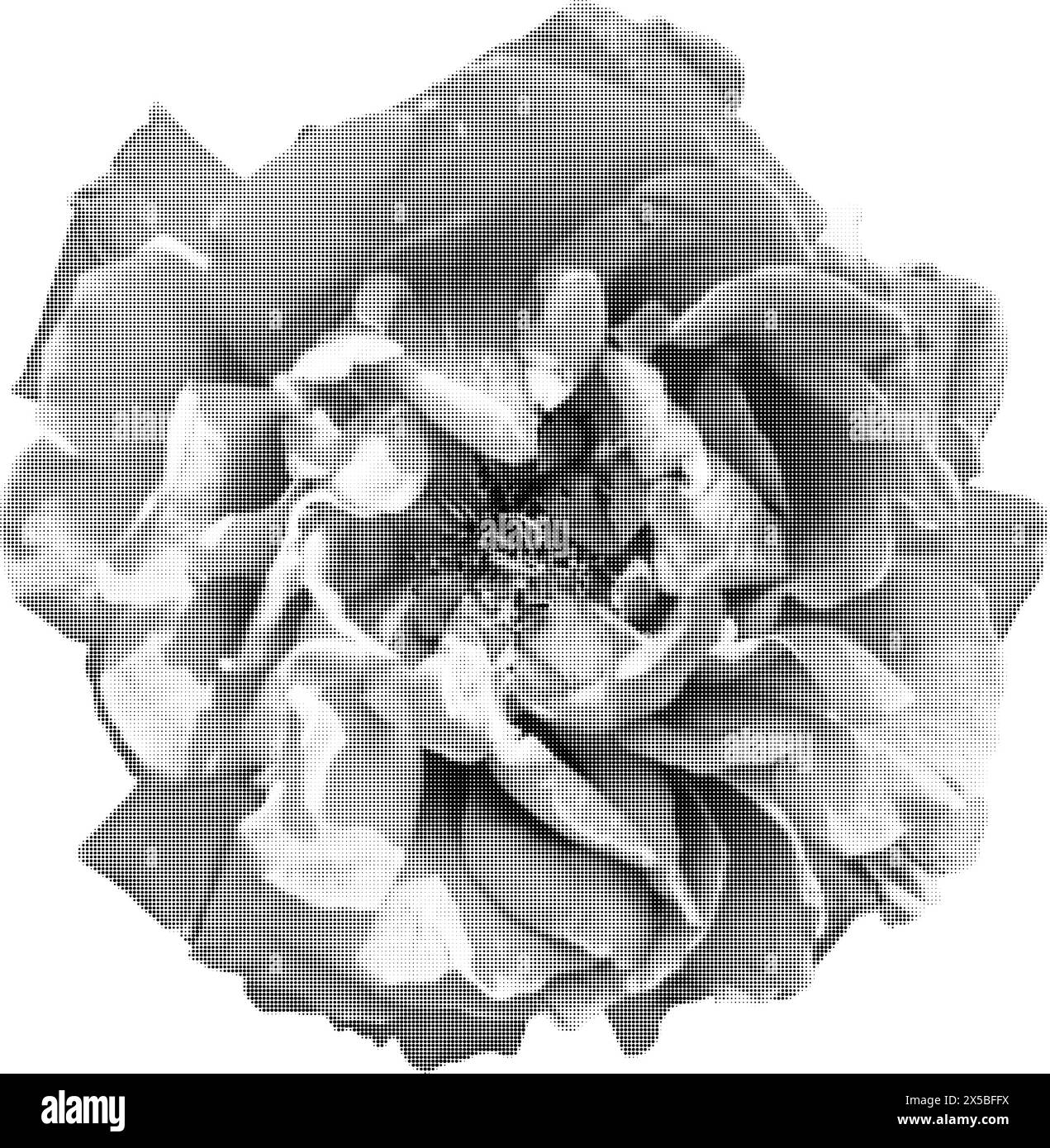 Halftone plant design background Cut Out Stock Images & Pictures - Alamy