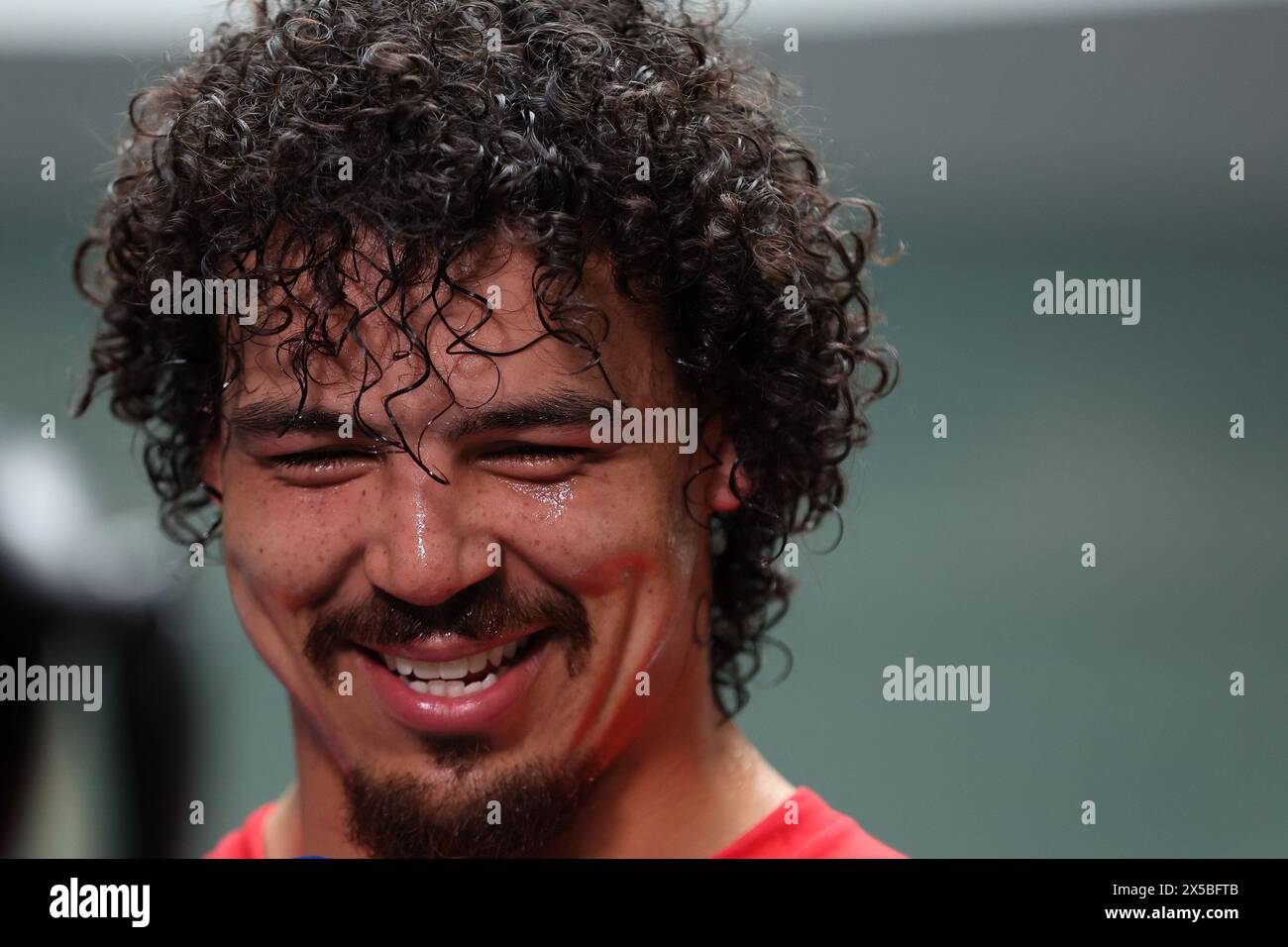 Moses Jolly, heavyweight boxer from Swansea during the public workout ...