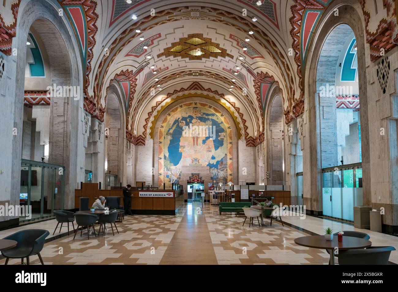 The landmark Art Deco style Guardian Building in Detroit, Michigan, USA ...
