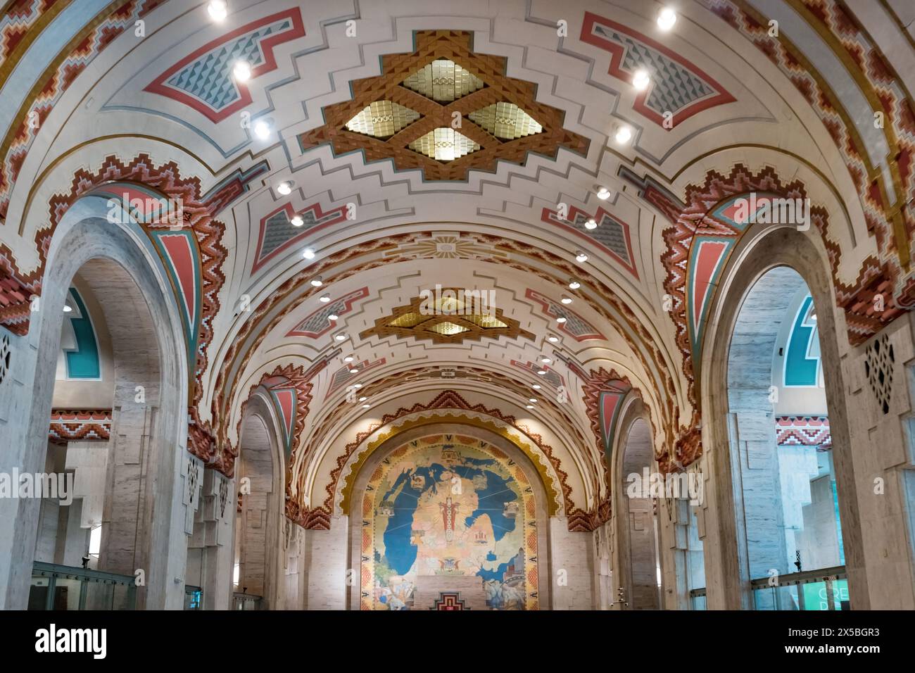 The landmark Art Deco style Guardian Building in Detroit, Michigan, USA ...