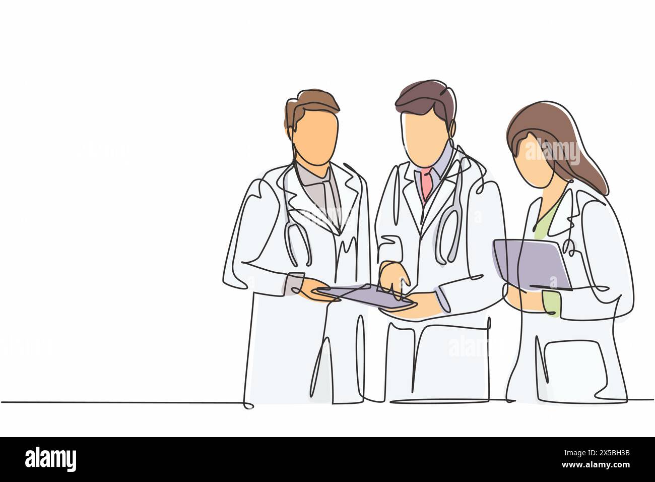 Doctors talking to business person Stock Vector Images - Alamy